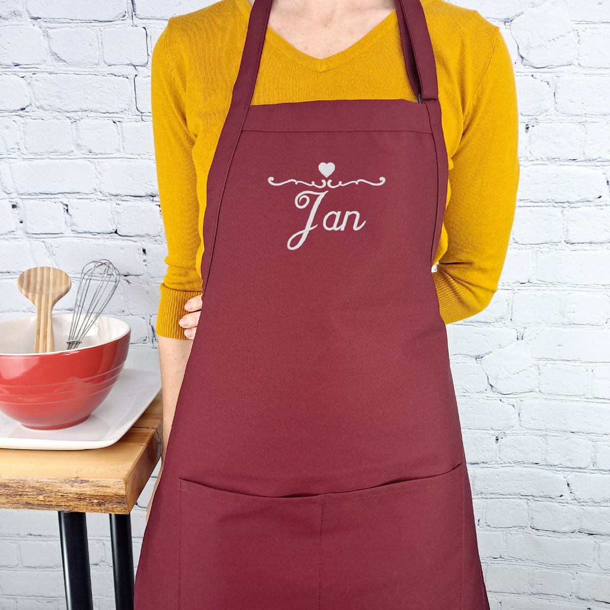 Heart and Name Apron | Salted Words, LLC