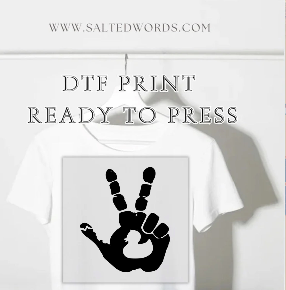 Jeep peace sign hand jeep duck prints DTF print | Salted Words, LLC